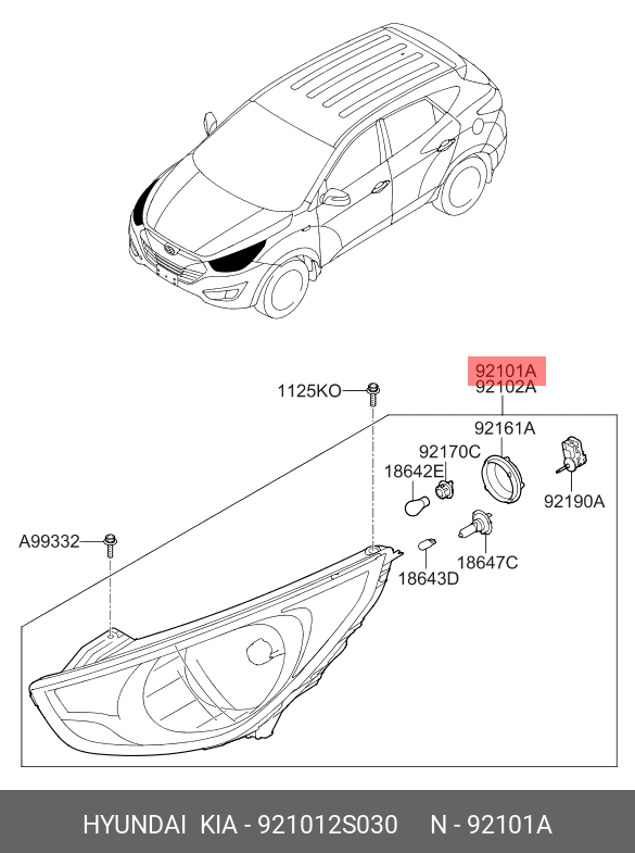 Hyundai / KIA 921012S030 921012S030