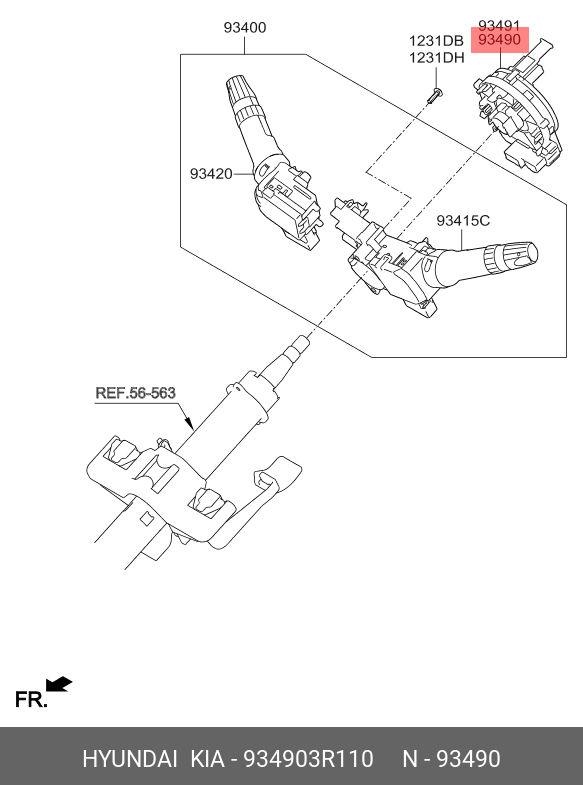 Hyundai / KIA 934903R110 934903R110