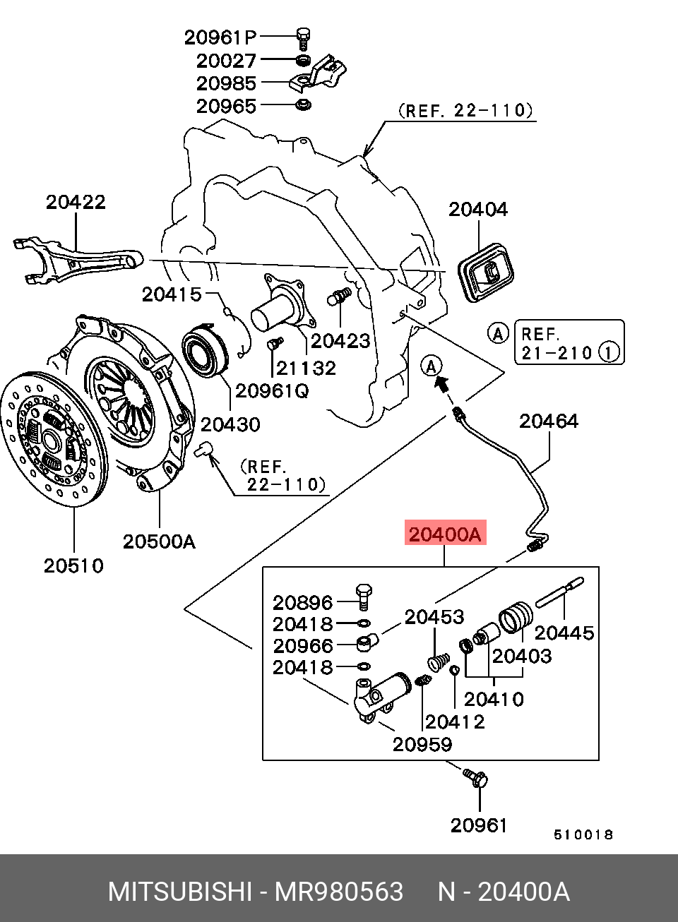 MITSUBISHI MR980563 MD747418,MD770676,MR980563,MD747418,30874143