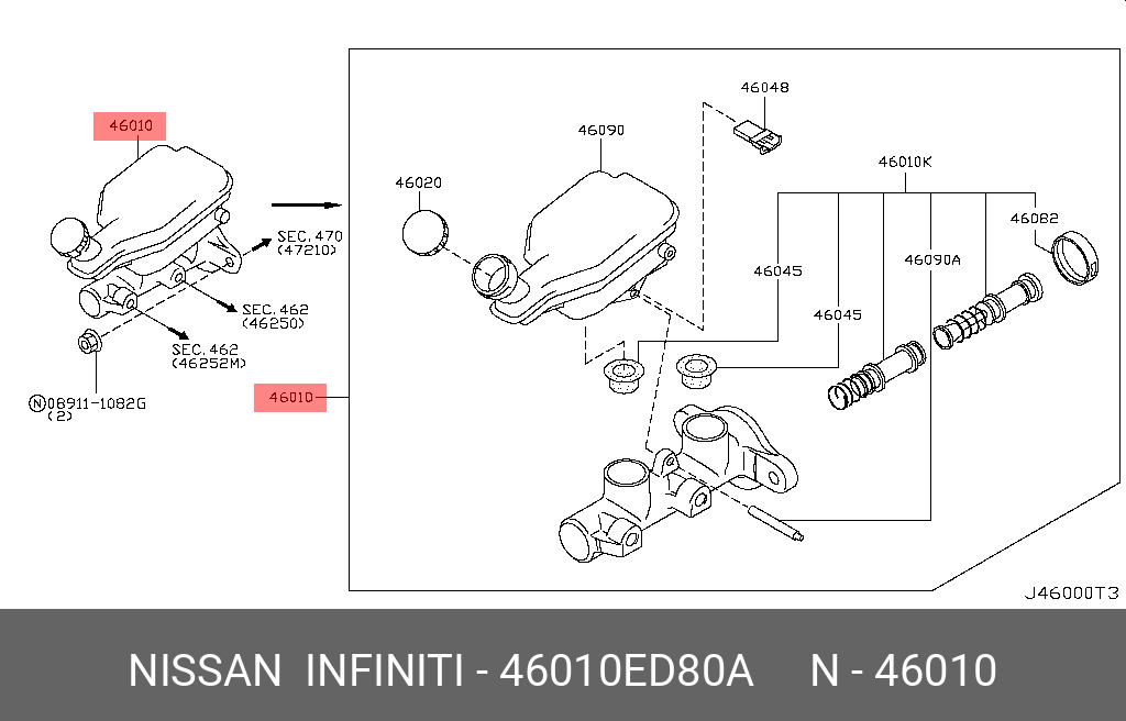 NISSAN 46010-ED80A 46010-ED80A