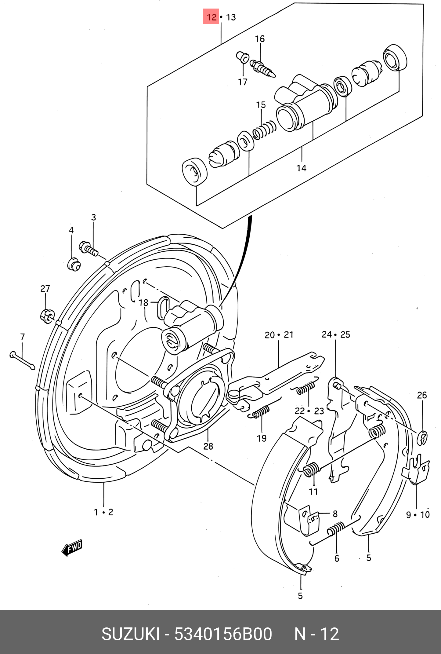 SUZUKI 53401-56B00 53401-56B00