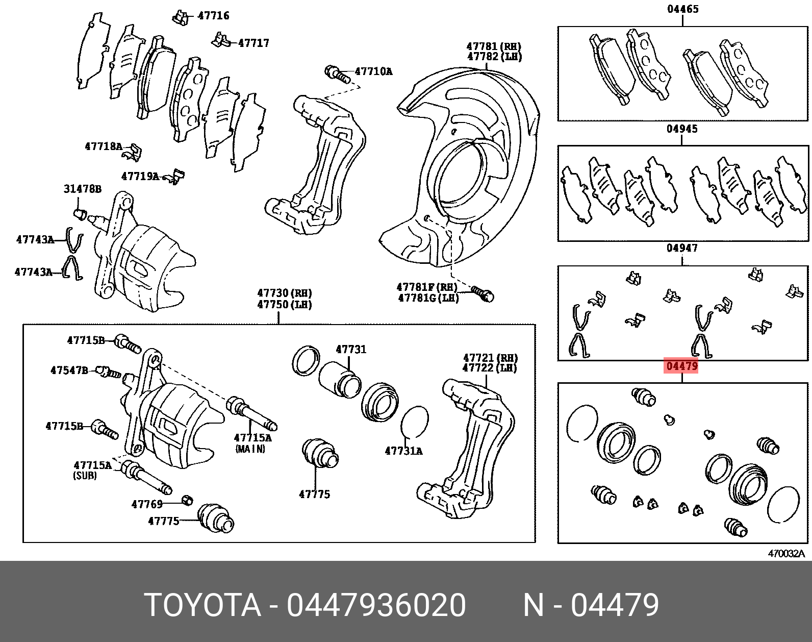 TOYOTA 04479-36020 04479-36020