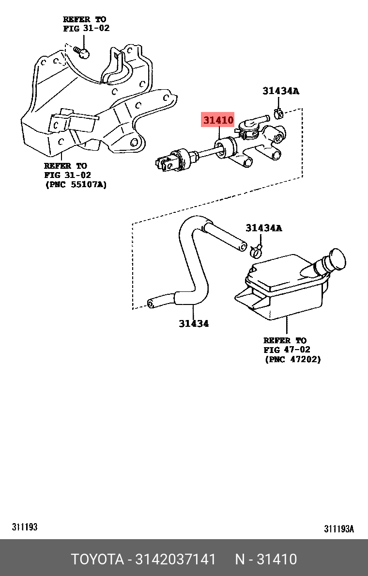 TOYOTA 31420-37141 31420-37141