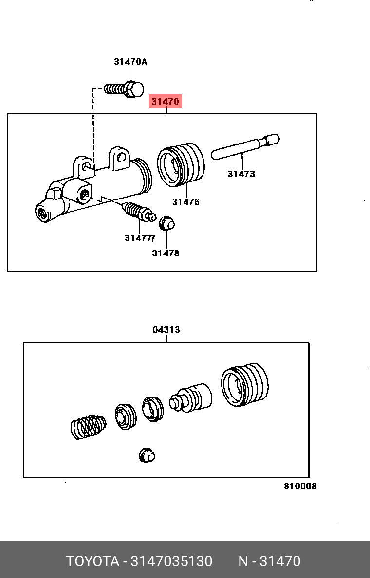 TOYOTA 31470-35130 31470-35130,31470-43010