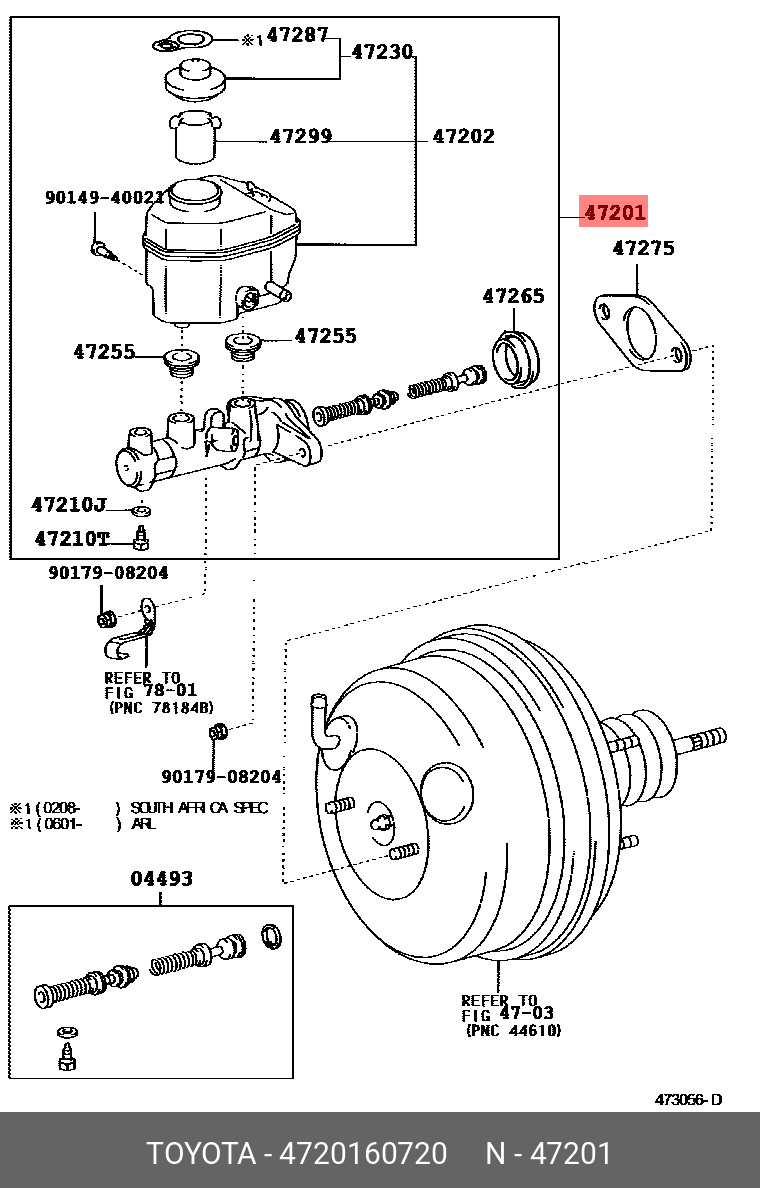 TOYOTA 47201-60720 47201-60720