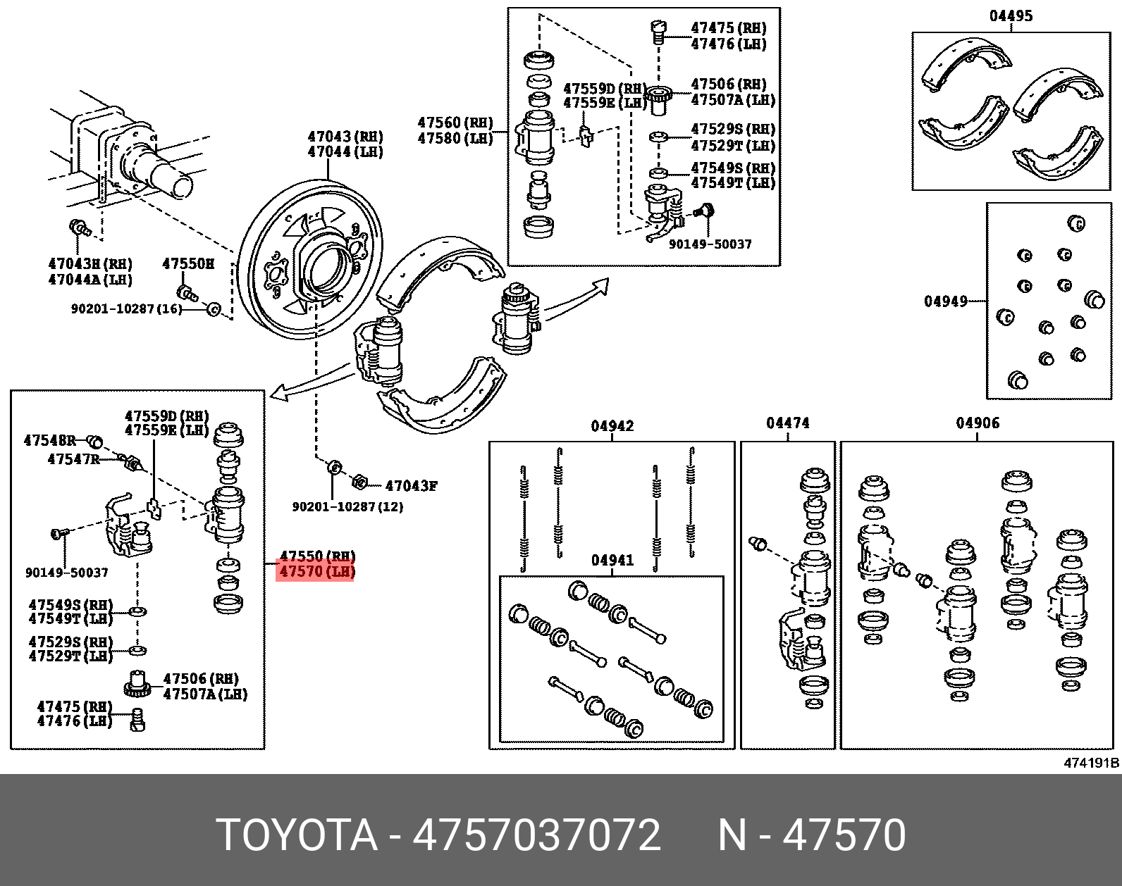 TOYOTA 47570-37072 47570-37072,47570-37071