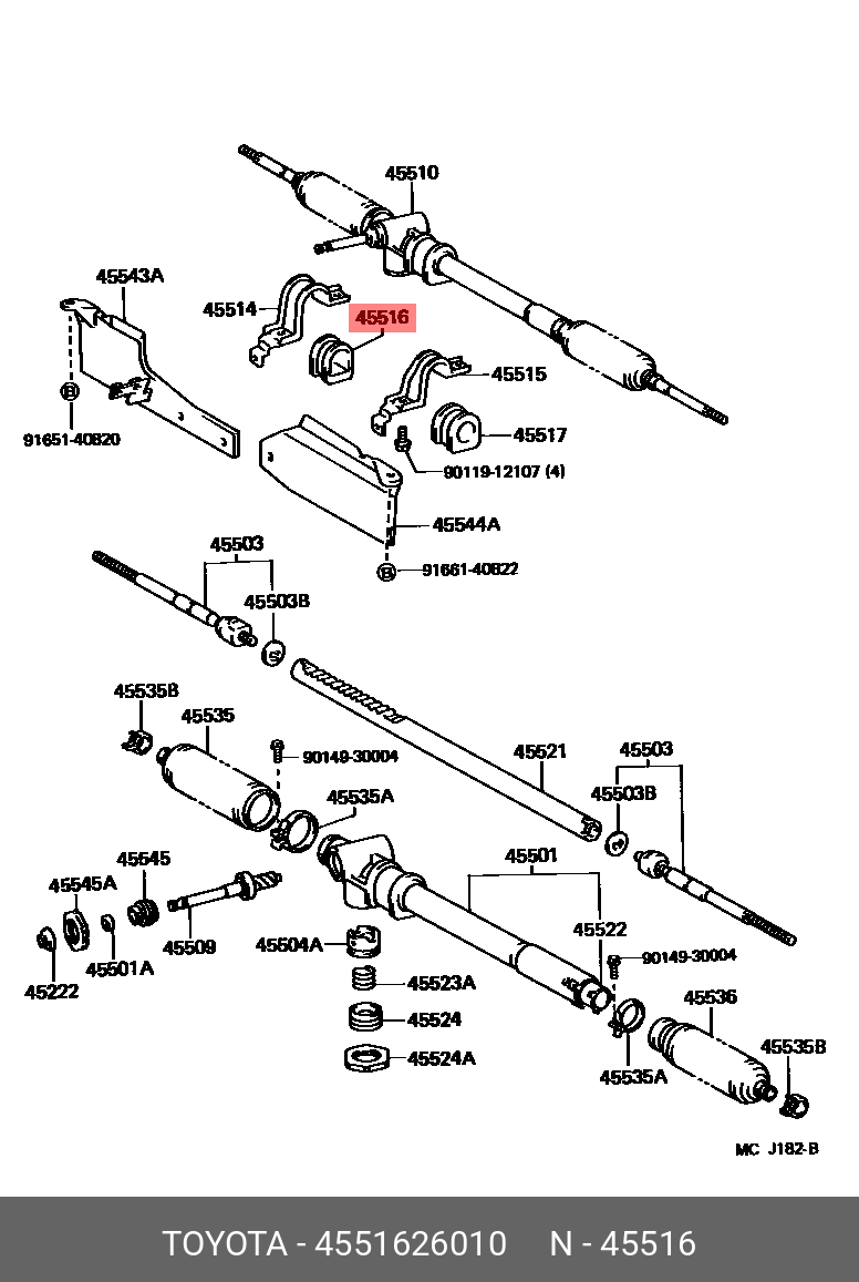TOYOTA 45516-26010 45516-26010