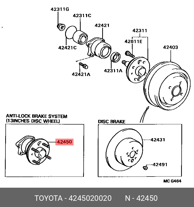 TOYOTA 42450-20020 42450-20020,42450-20060