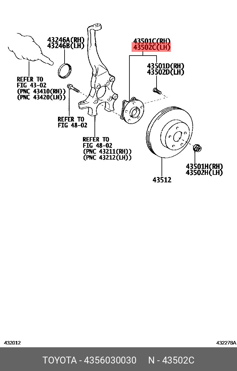TOYOTA 43560-30030 43560-30030