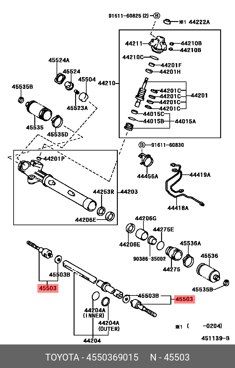TOYOTA 45503-69015 45503-69015