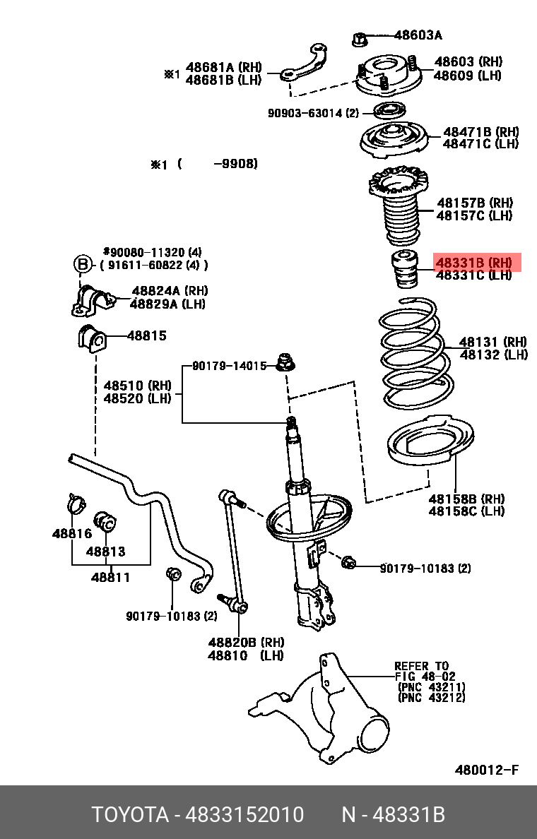 TOYOTA 48331-52010 48331-52010