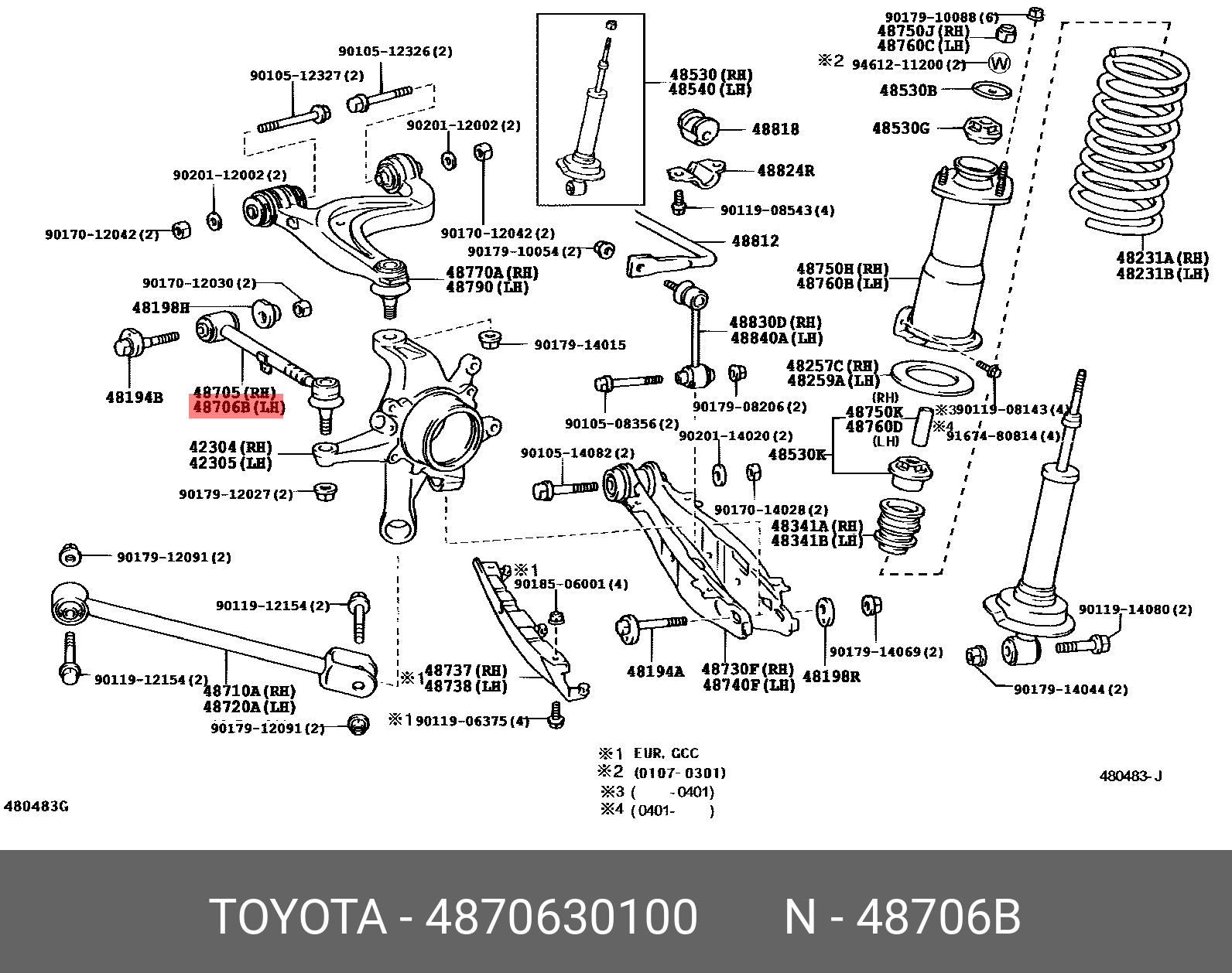 TOYOTA 48706-30100 48706-30100