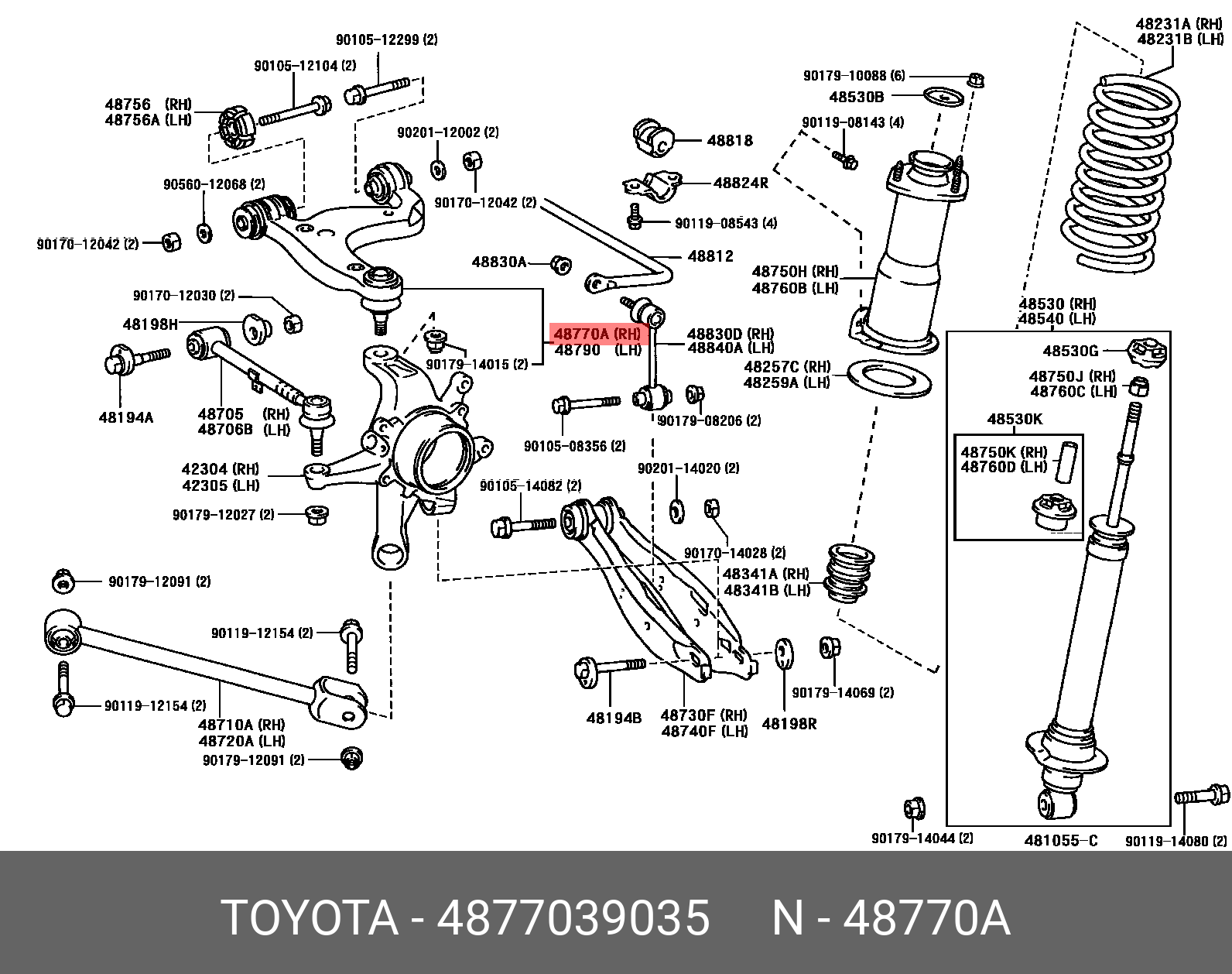 TOYOTA 48770-39035 48770-39035,48770-59055