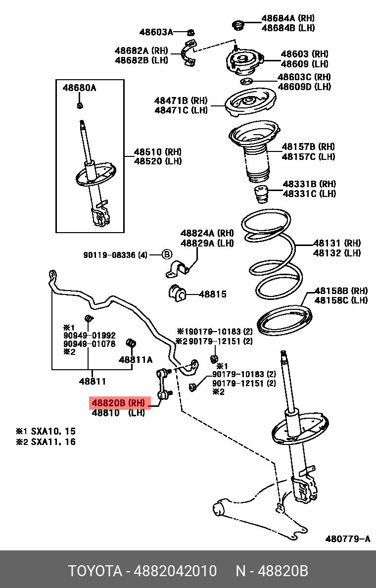 TOYOTA 48820-42010 48820-42010