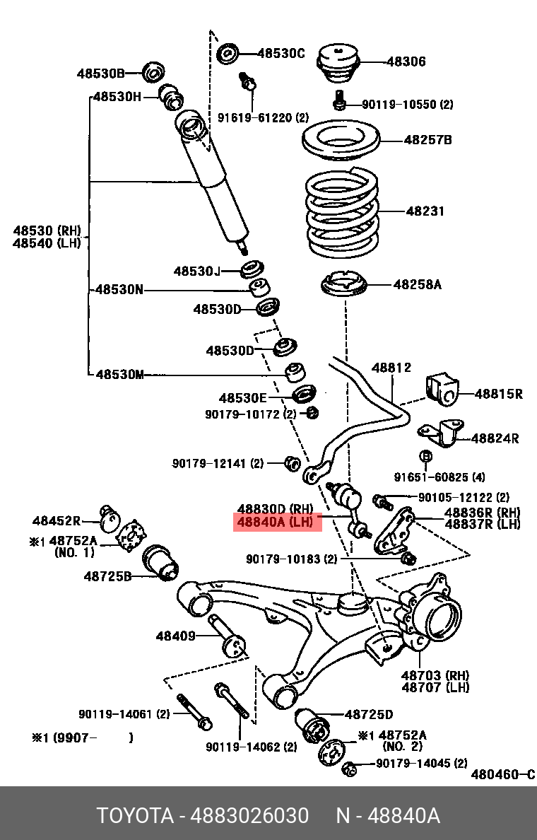 TOYOTA 48830-26030 48830-26030