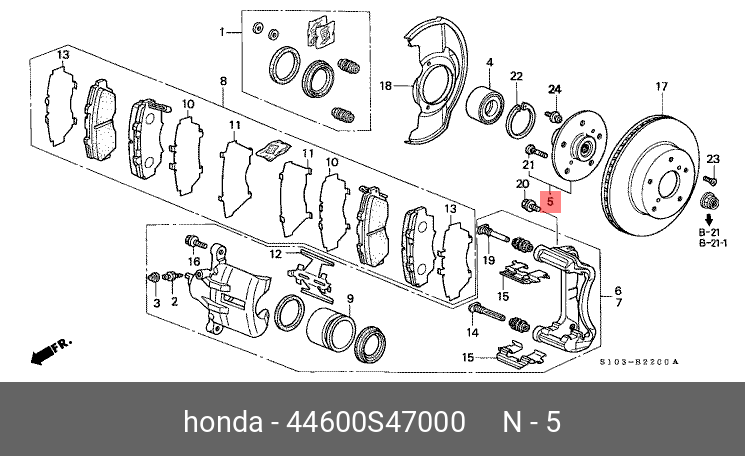 HONDA 44600-S47-000 44600-S47-000