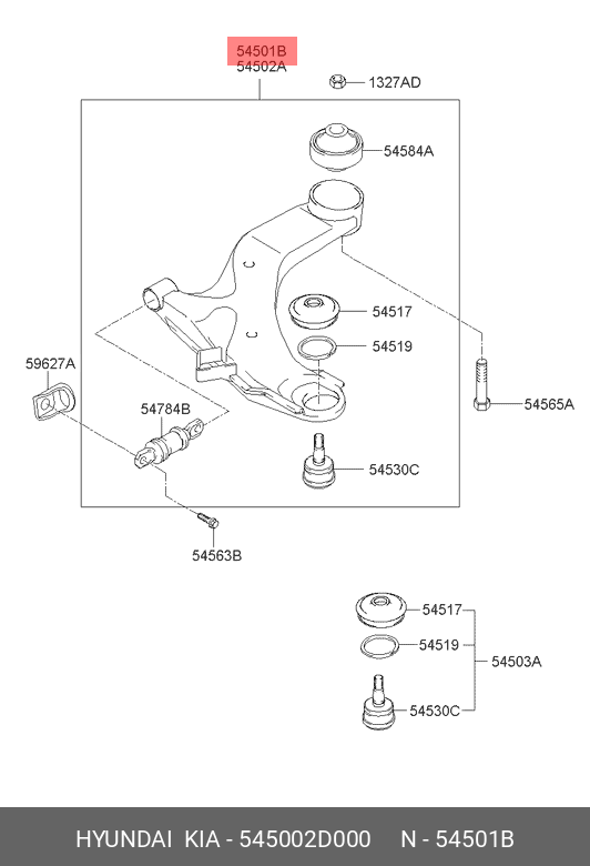 HYUNDAI 54500-2D000 54500-2D000,54500-2D002