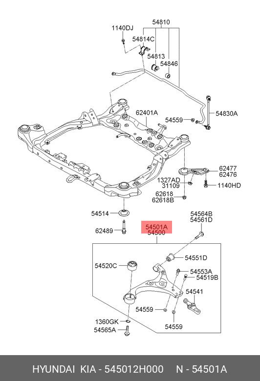 HYUNDAI 54501-2H000 54501-2H000,54501-1M100,54501-0Q000