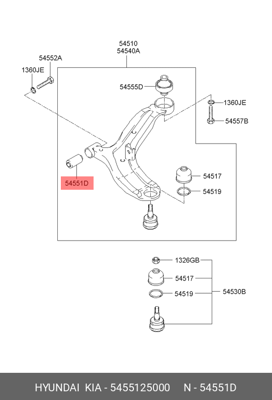 HYUNDAI 54551-25000 54551-25000