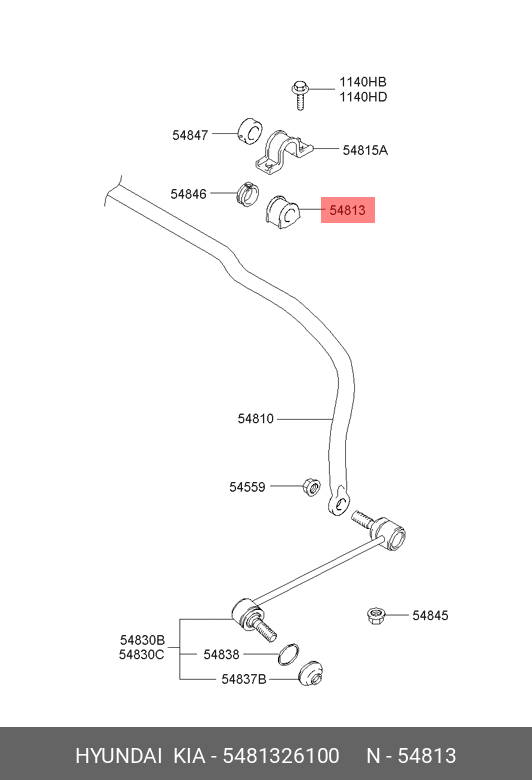 HYUNDAI 54813-26100 54813-26100,54813-26000