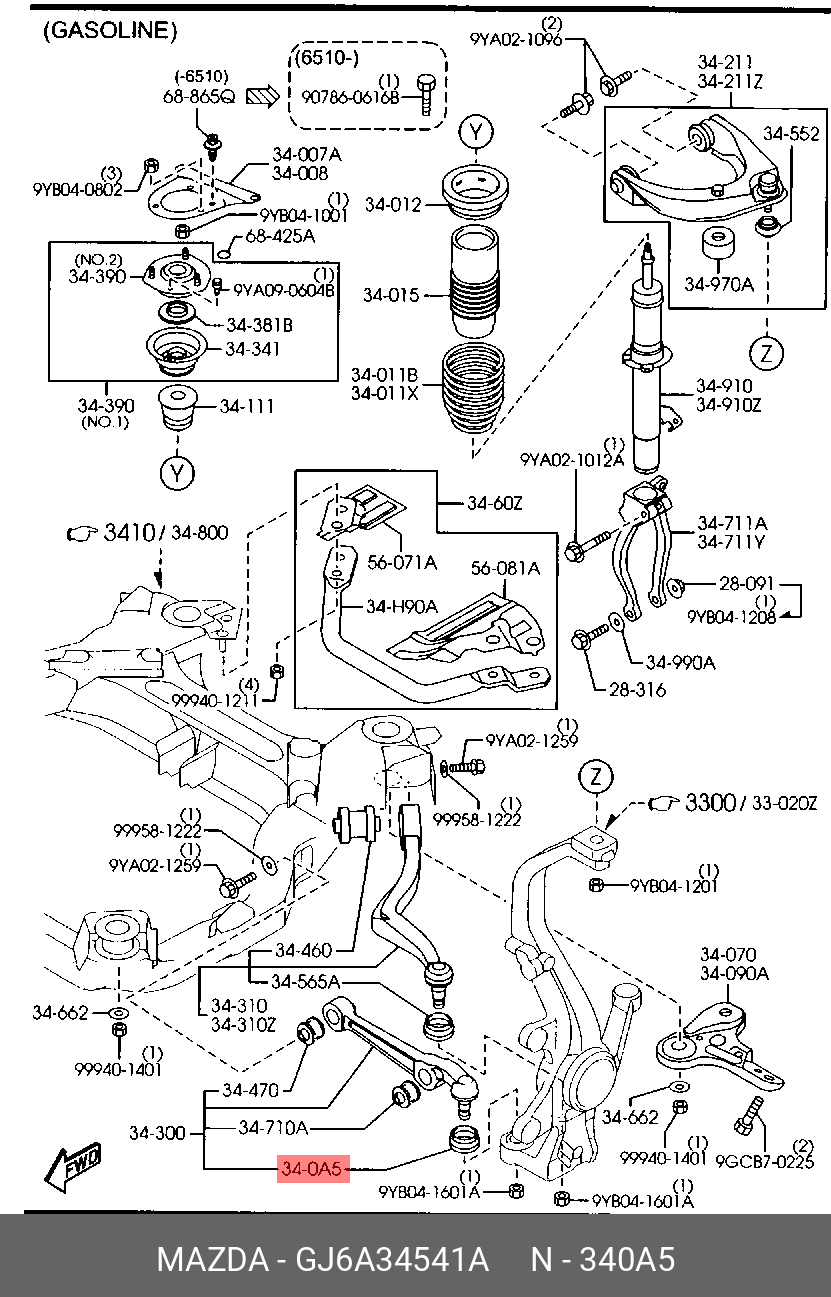 MAZDA GJ6A-34-541A GJ6A-34-541A