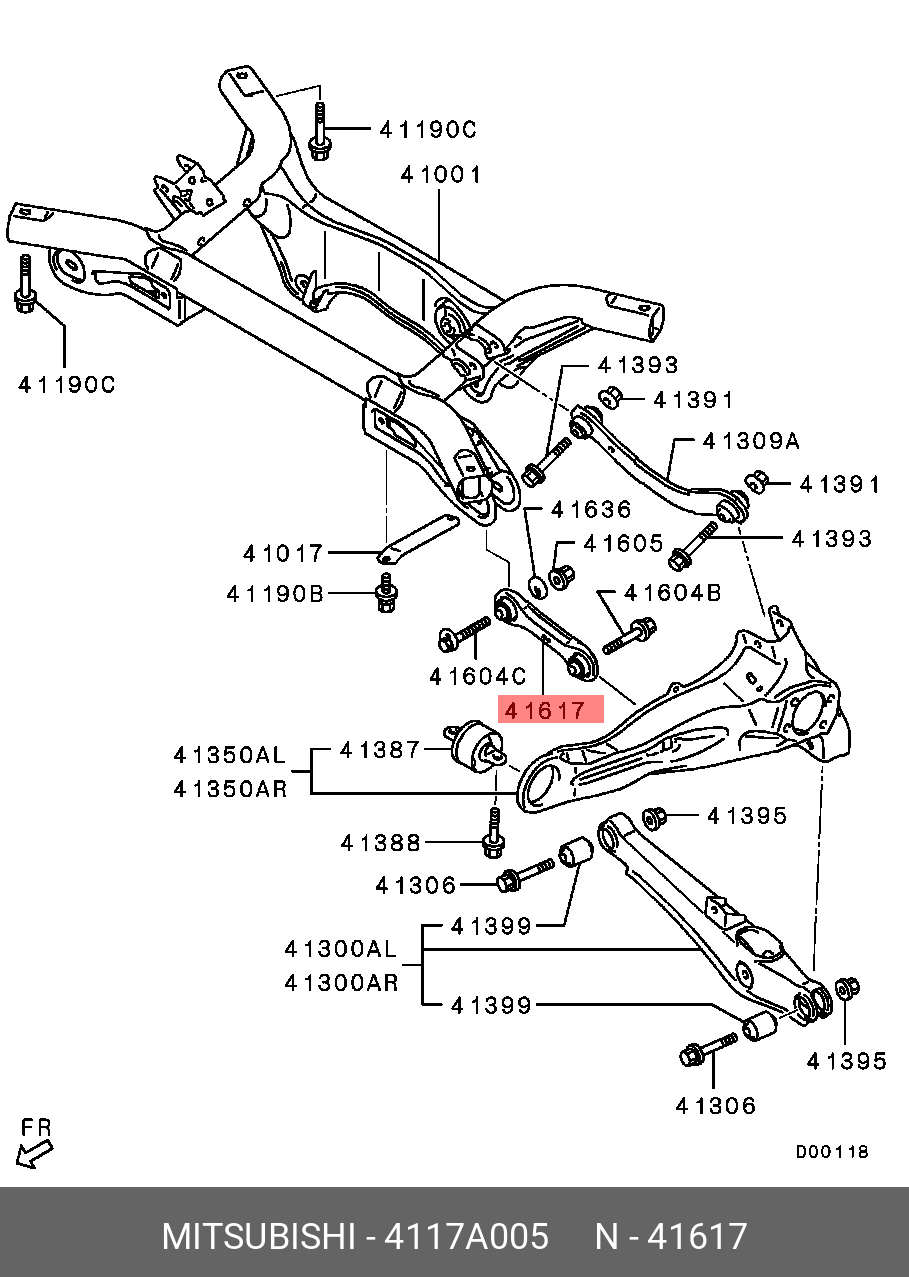 MITSUBISHI 4117A005 4117A007,MN184288