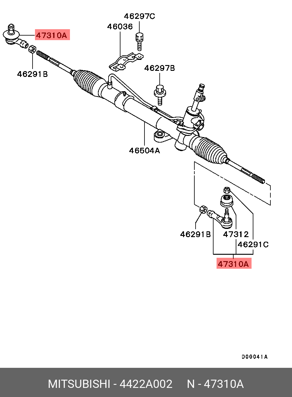 MITSUBISHI 4422A002 4422A002,3817.74,4422A018