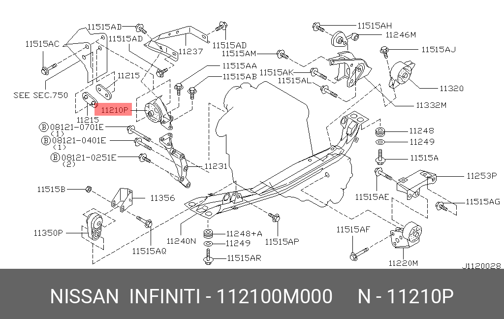 NISSAN 11210-0M000 11210-0M000,11210-50Y00
