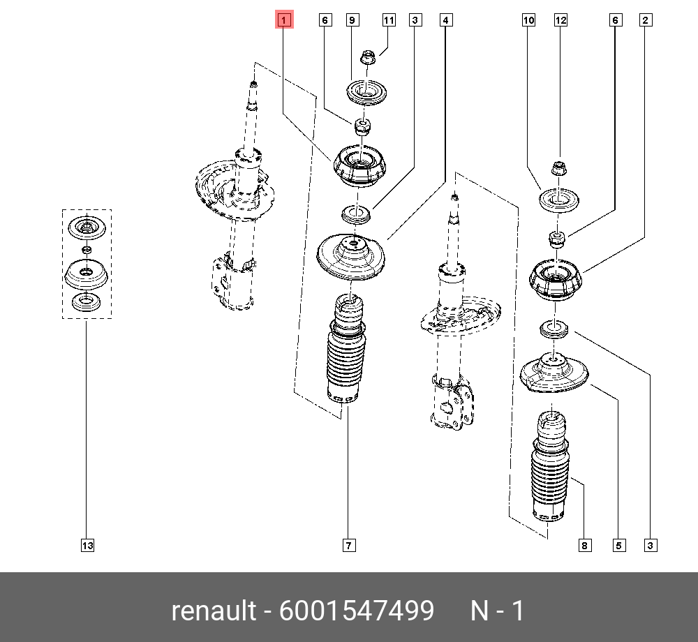 RENAULT 60 01 547 499 60 01 547 499,54320-00Q0B,54348-00Q0B,54 32 041 48R