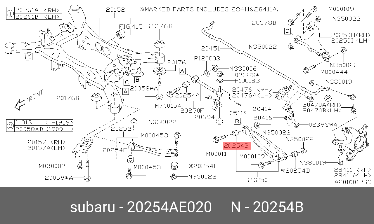 SUBARU 20254-AE020 20254-AE020,SU003-00365,20254-AE02A