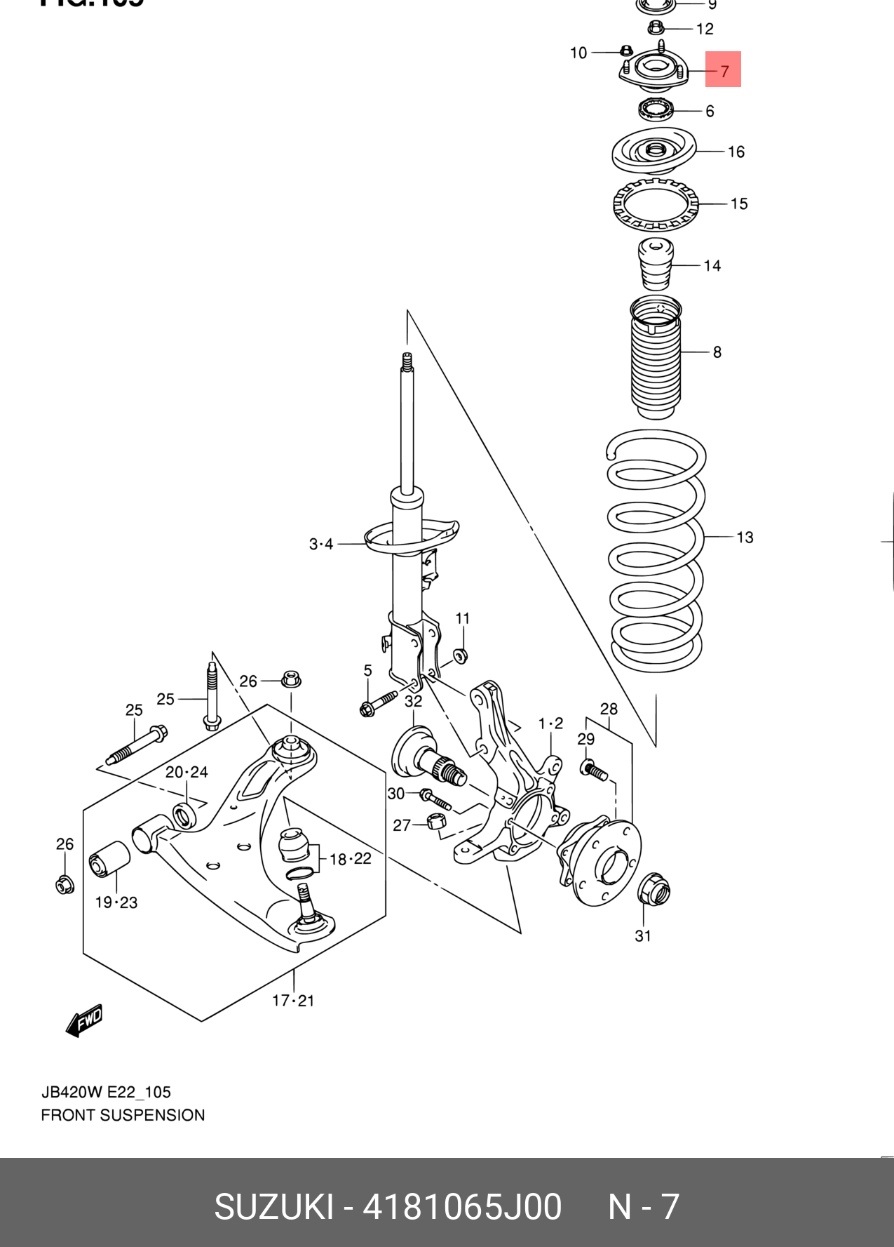 SUZUKI 41810-65J00 41810-65J00,41810-78K00