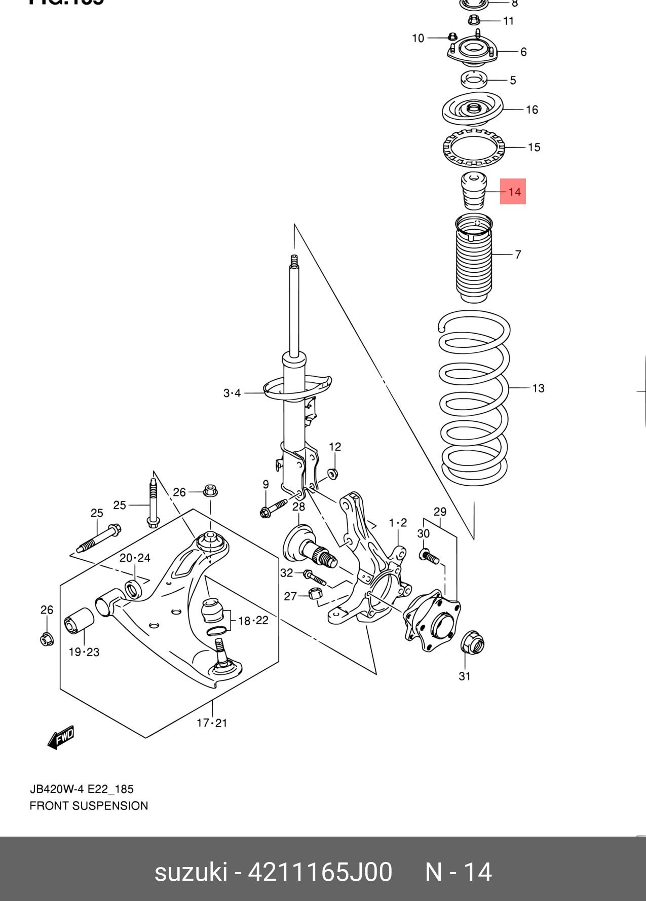 SUZUKI 42111-65J00 42111-65J00