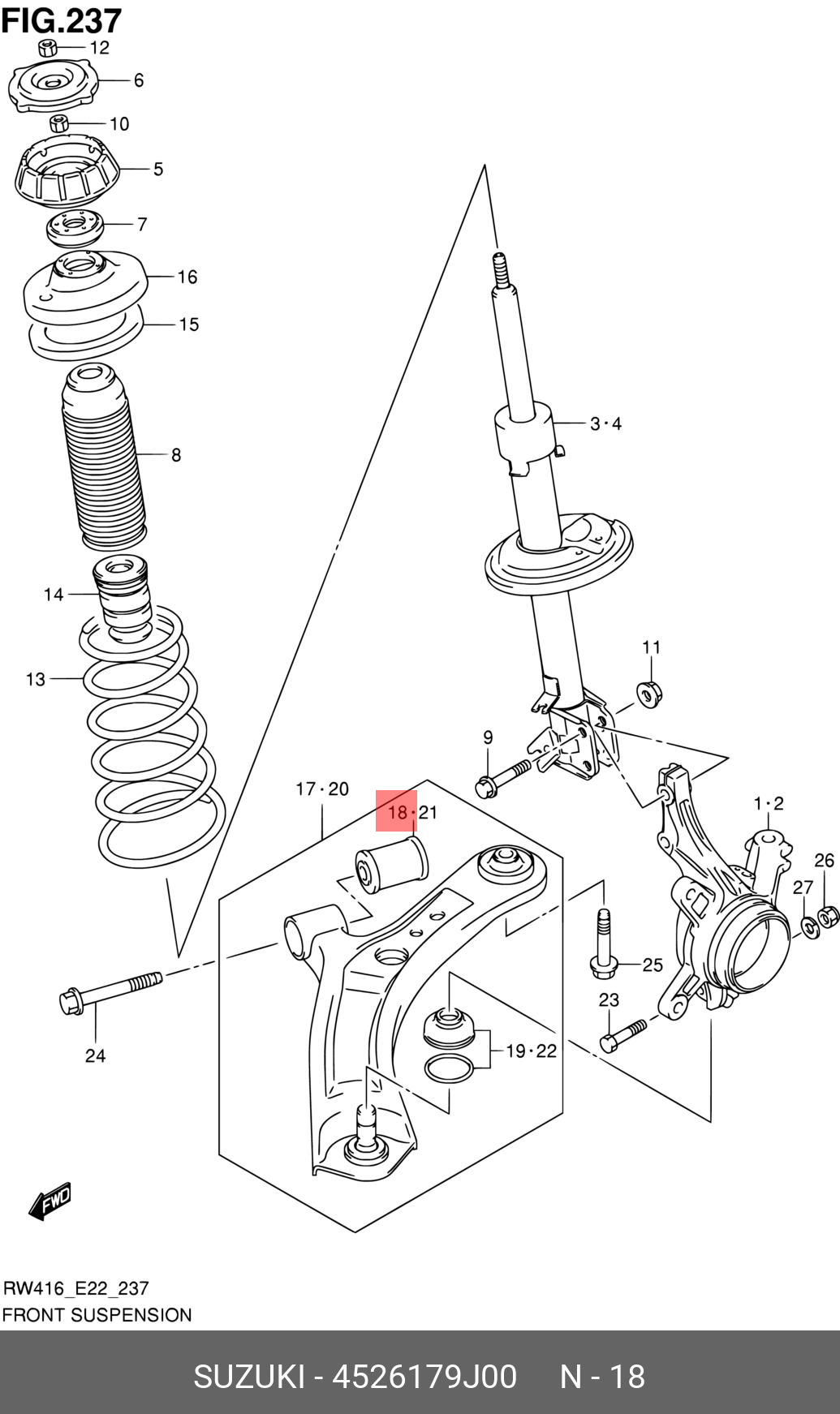 SUZUKI 45261-79J00 45530-71L00,45201-M74L20_BHF,45261-79J00,45202 ...