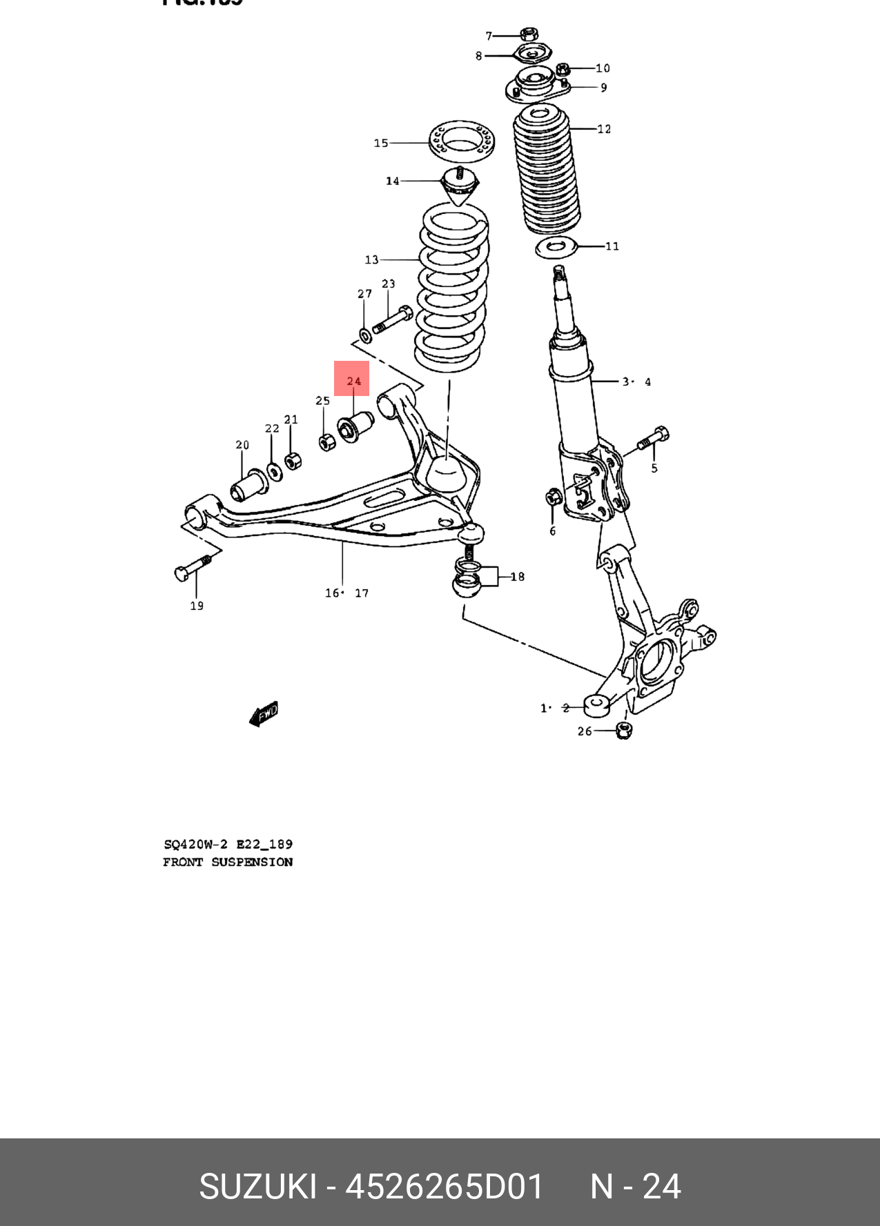 SUZUKI 45262-65D01 45262-65D01,45262-65D00