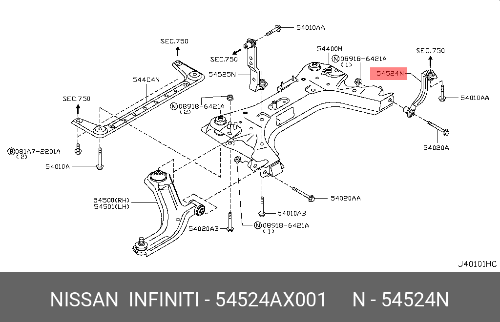 NISSAN 54524-AX001 54524-BC01A,54524-AX001