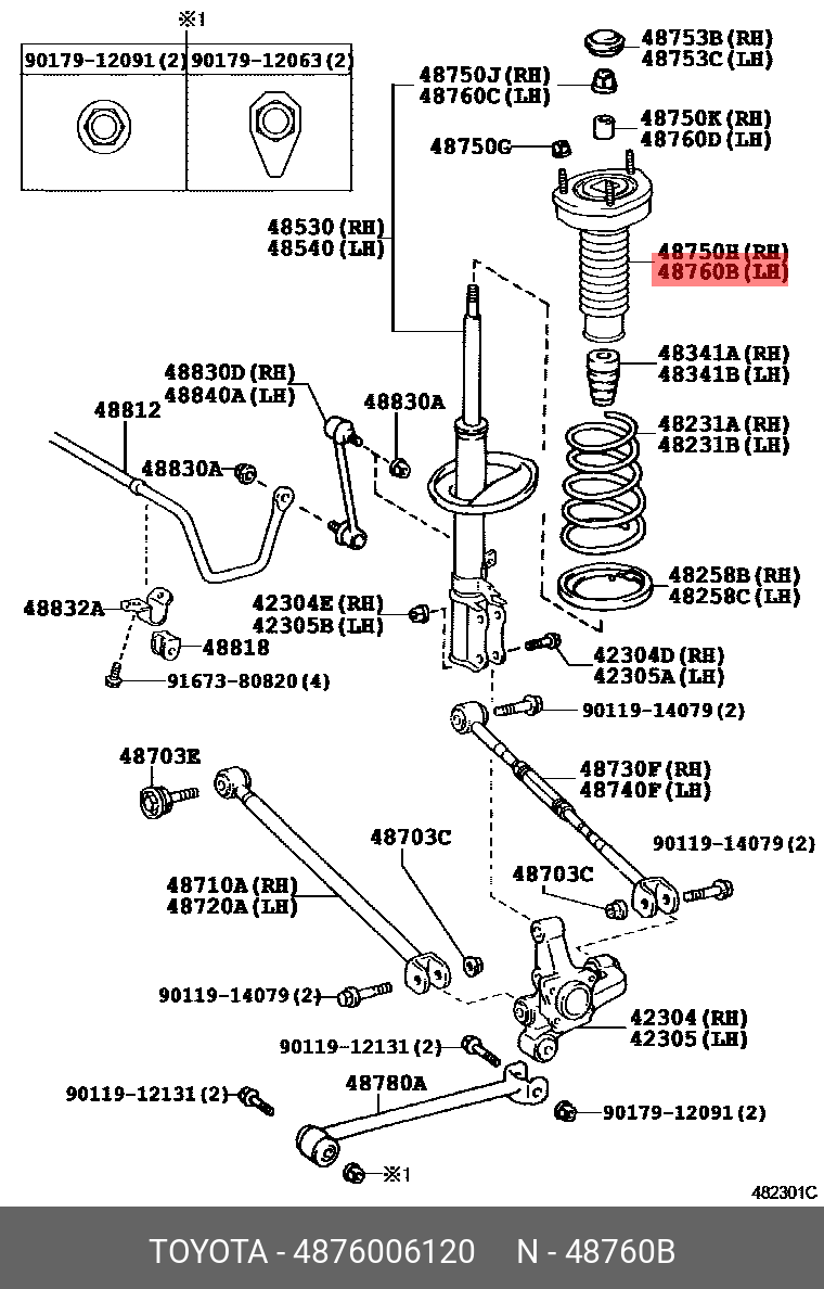 TOYOTA 48760-06120 48760-06120