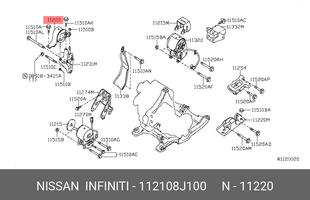 NISSAN 11210-8J100 11210-CA000,11210-8J100,11210-CA00A,11210-CA00B
