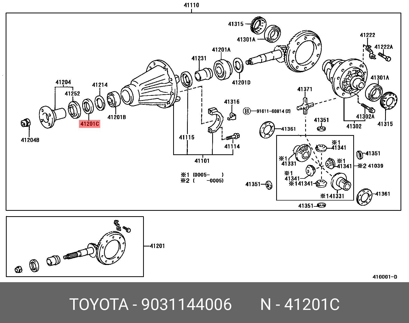 TOYOTA 90311-44006 90311-44006,90311-44007
