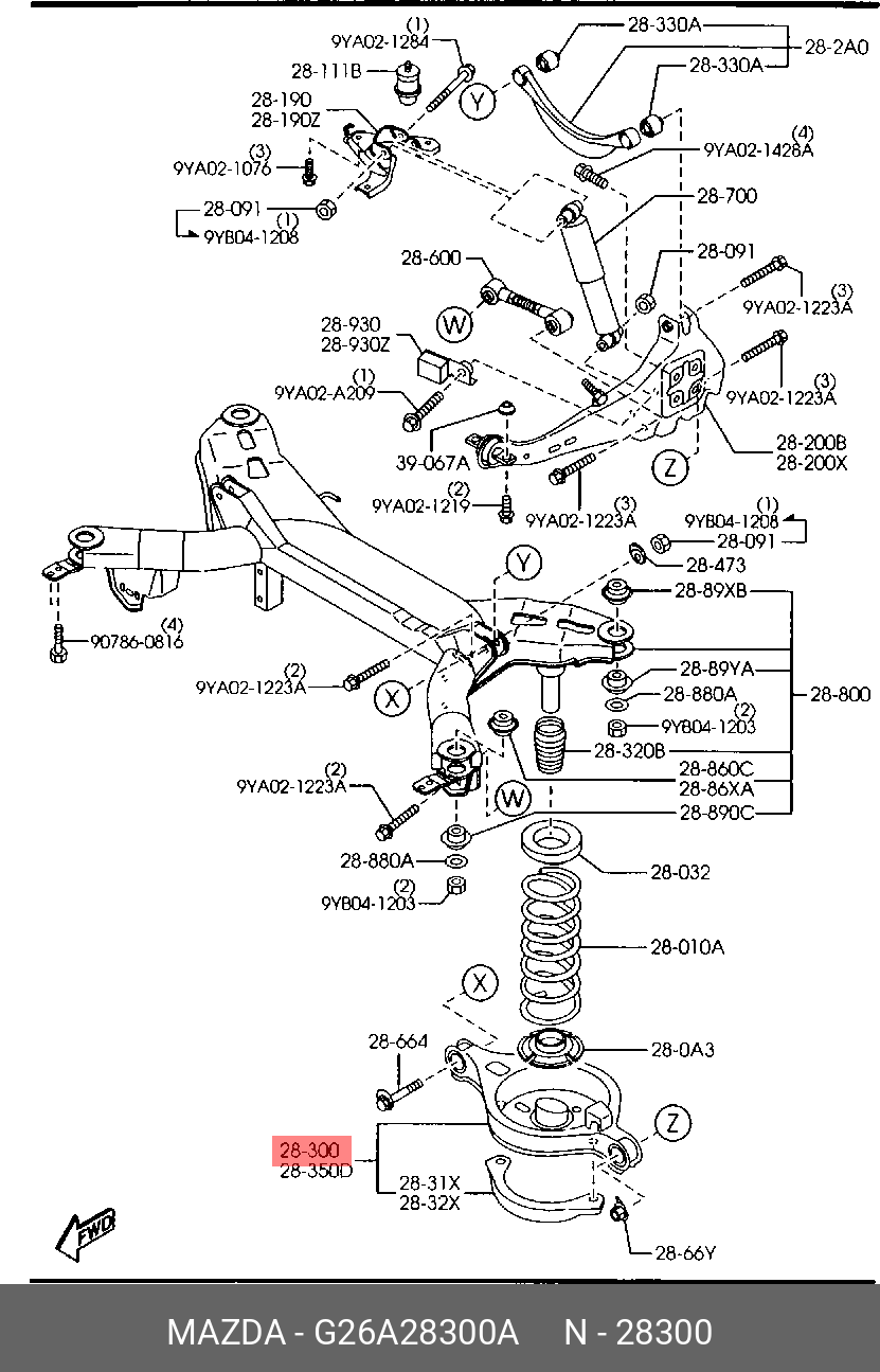 MAZDA G26A-28-300A G26A-28-300,G26A-28-300A,GJ6A-28-300B