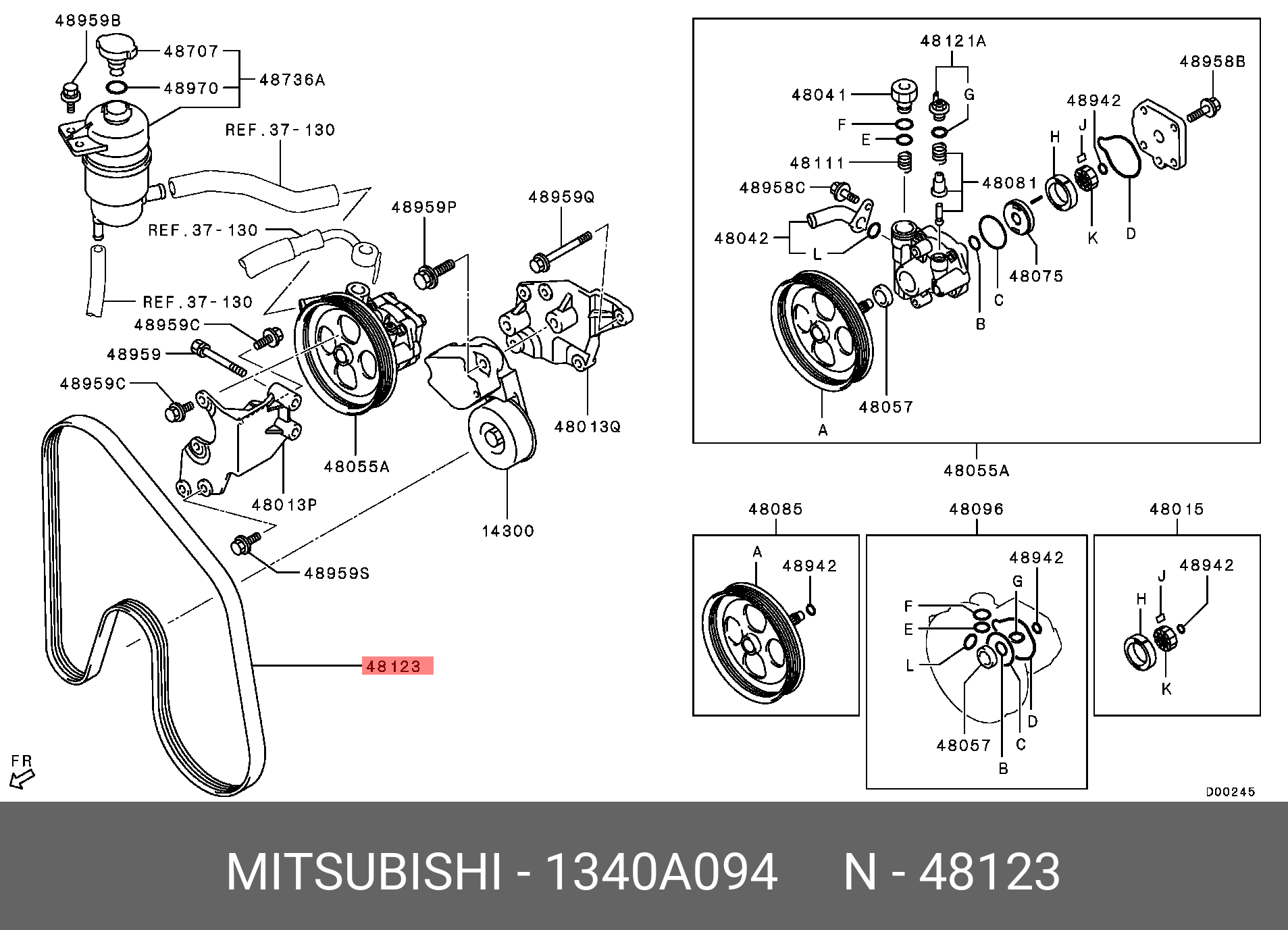 MITSUBISHI 1340A094 1 761 929,25212-27010,25212-27020,1340A094,4451A150