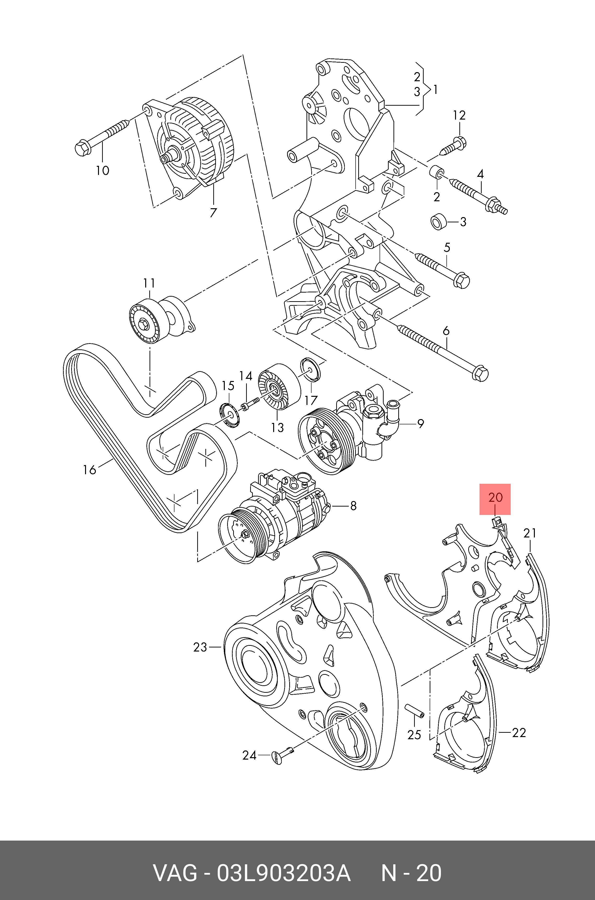 VOLKSWAGEN 03L903203A 03L903203A