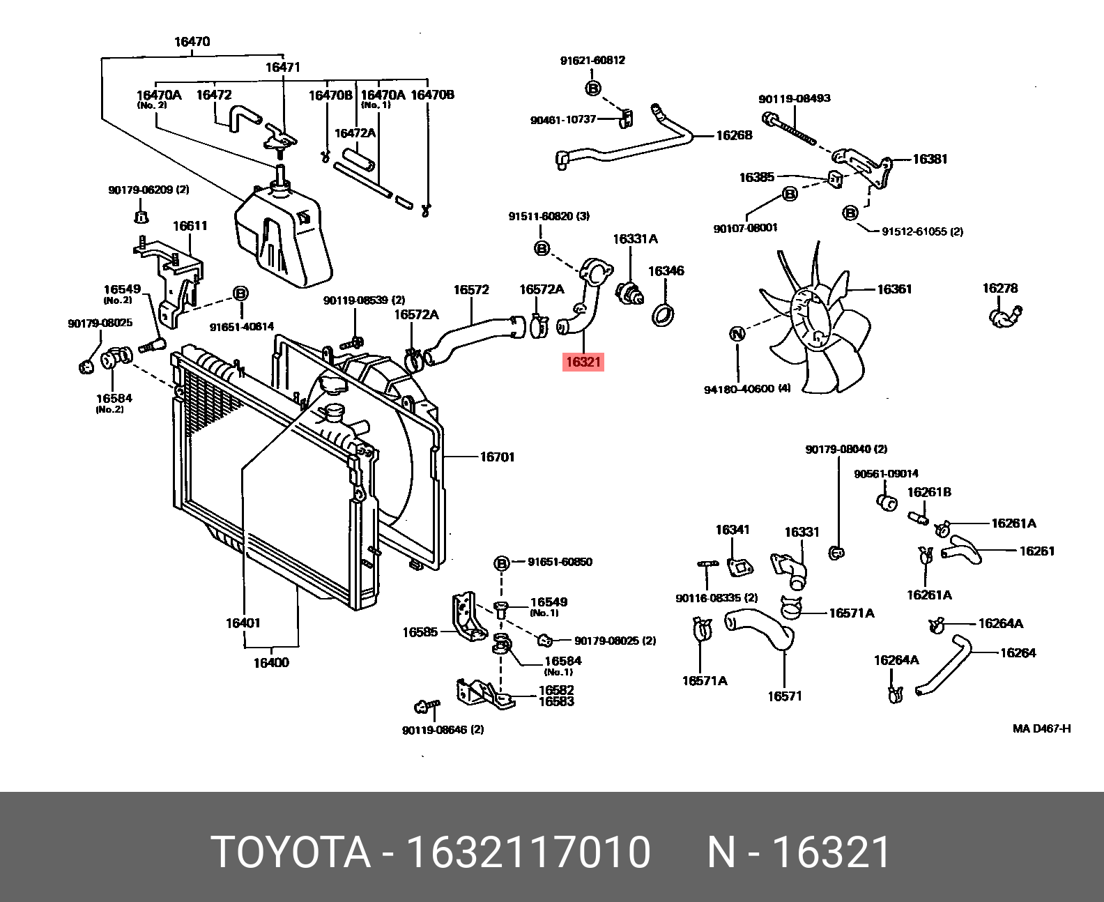 TOYOTA 1632117010 1632117010