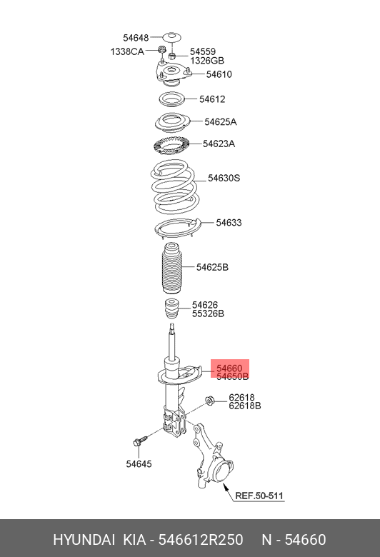 HYUNDAI 54661-2R250 54661-2L200,54661-2R250,546612L000,546612L100 ...