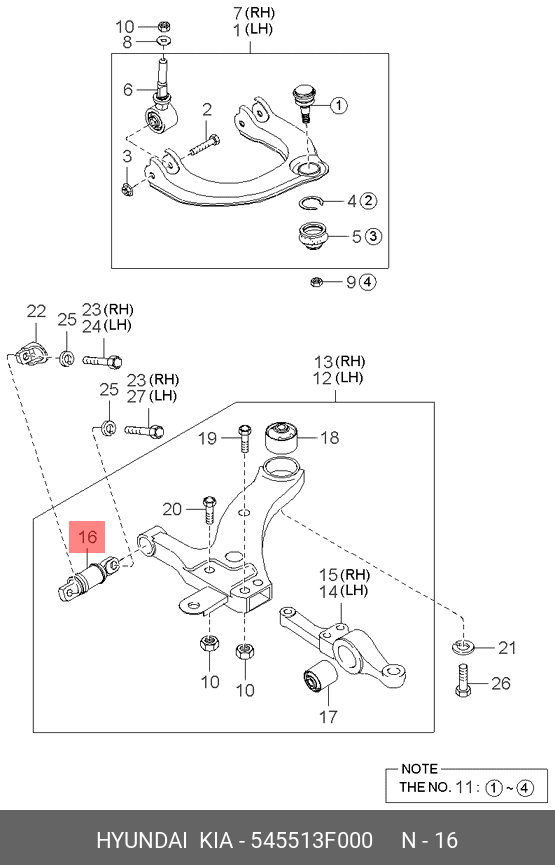 Hyundai / KIA 54551-3F000 54551-3F000