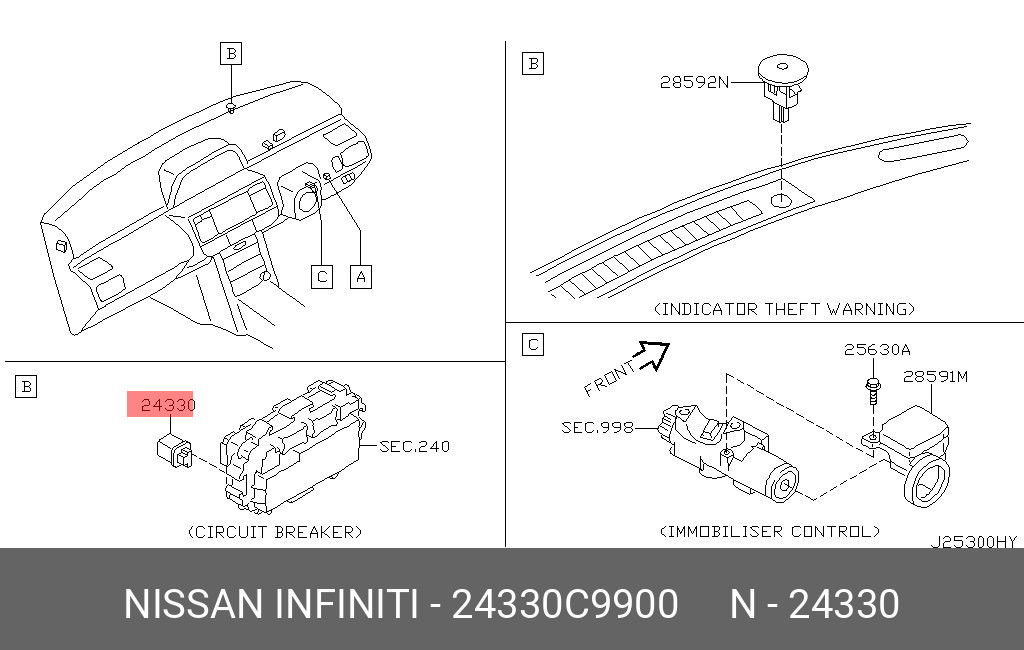 NISSAN 24330C9900 24330C9900