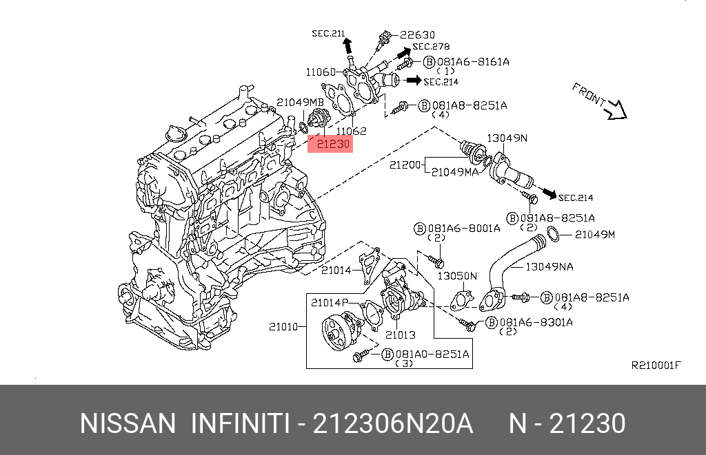 NISSAN UD 212306N20A 212306N20A