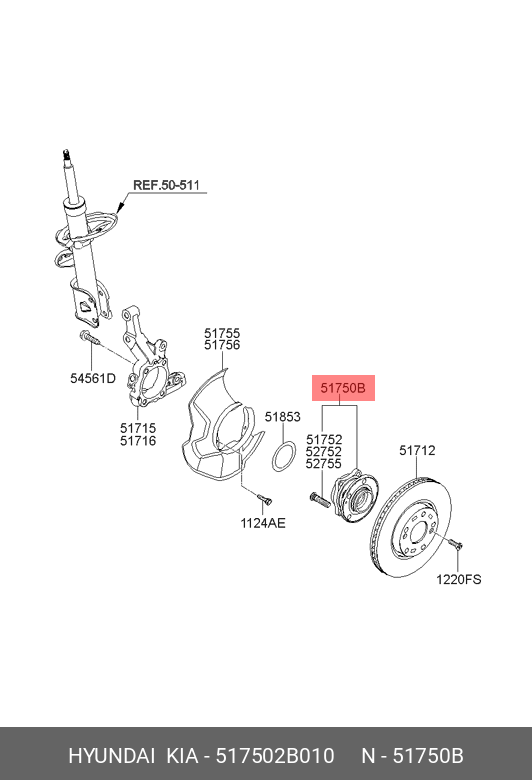 Hyundai / KIA 51750-2B010 51750-3J000,51750-2B010