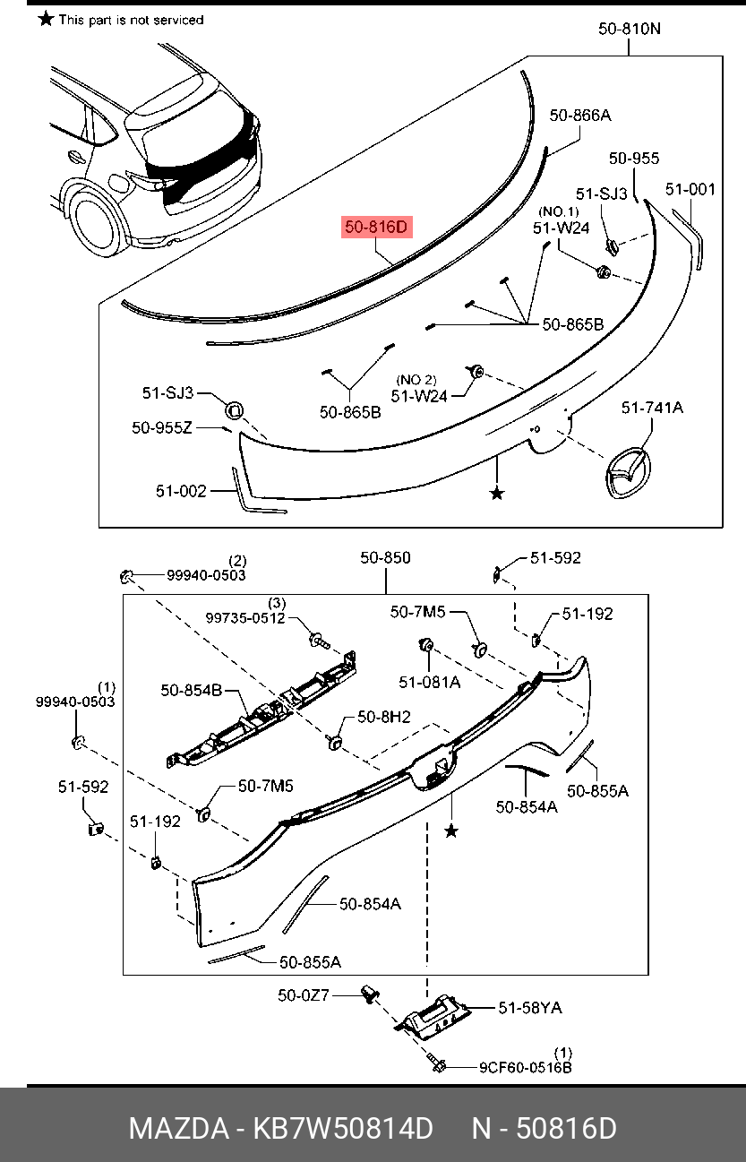 MAZDA KB7W50814D KB7W50814D