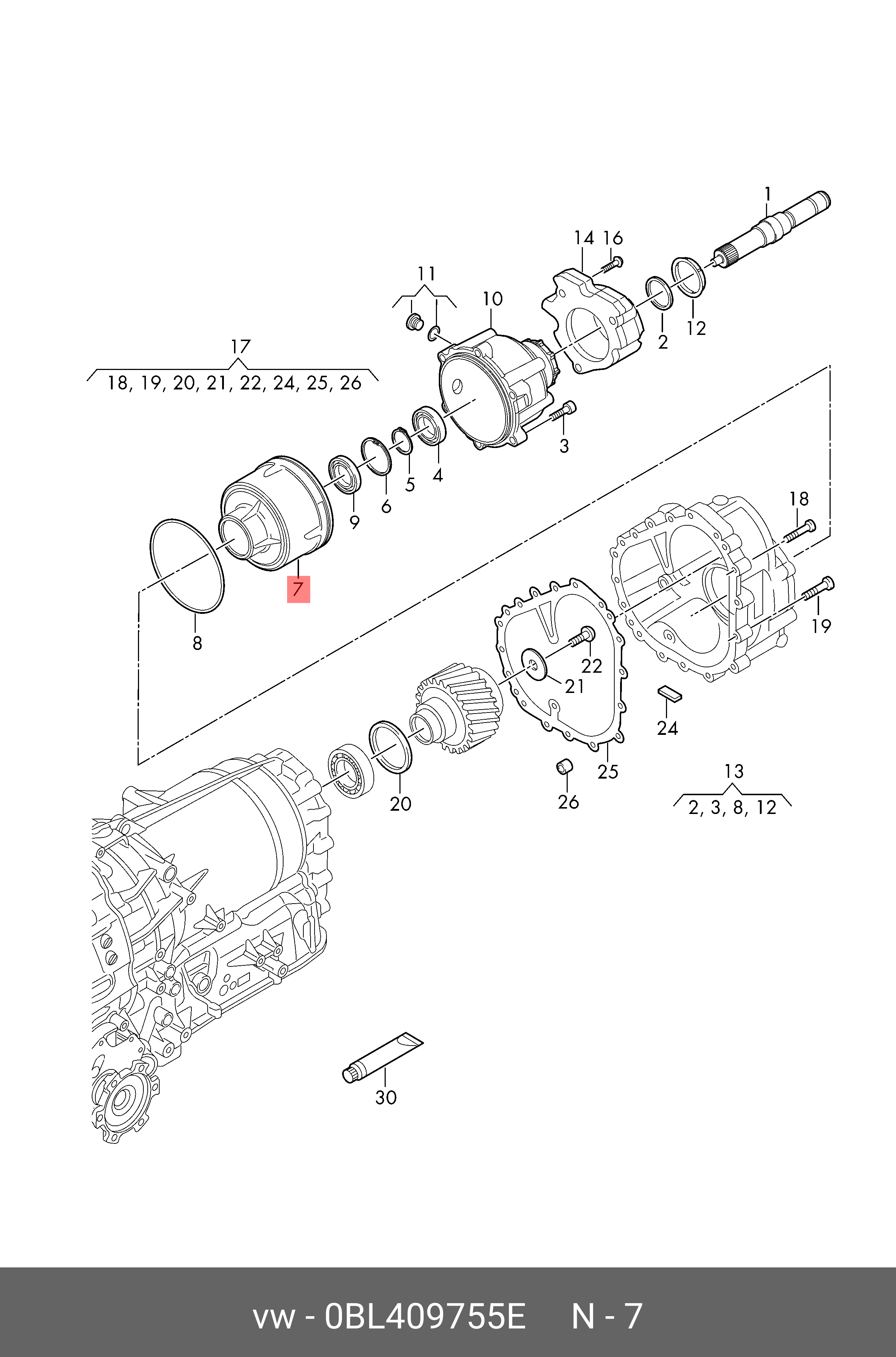VOLKSWAGEN 0BL409755E 0BL409755E