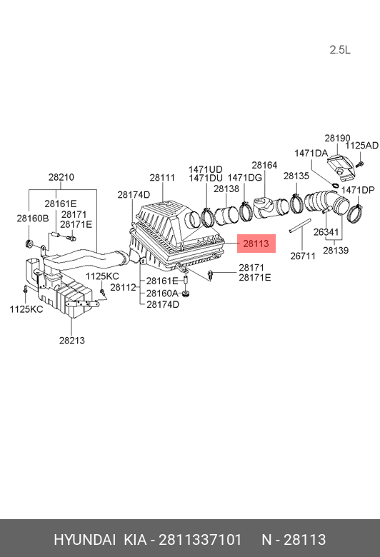 Hyundai / KIA 28113-37101 28113-37101,281133A800